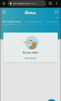 Initial Patient Sign-Up to Vensa Portal