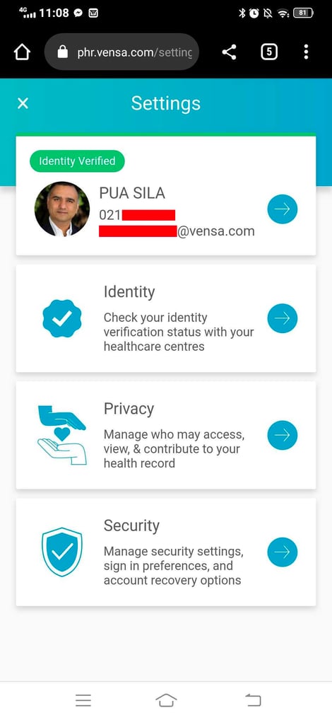 Portal Security and Privacy Settings