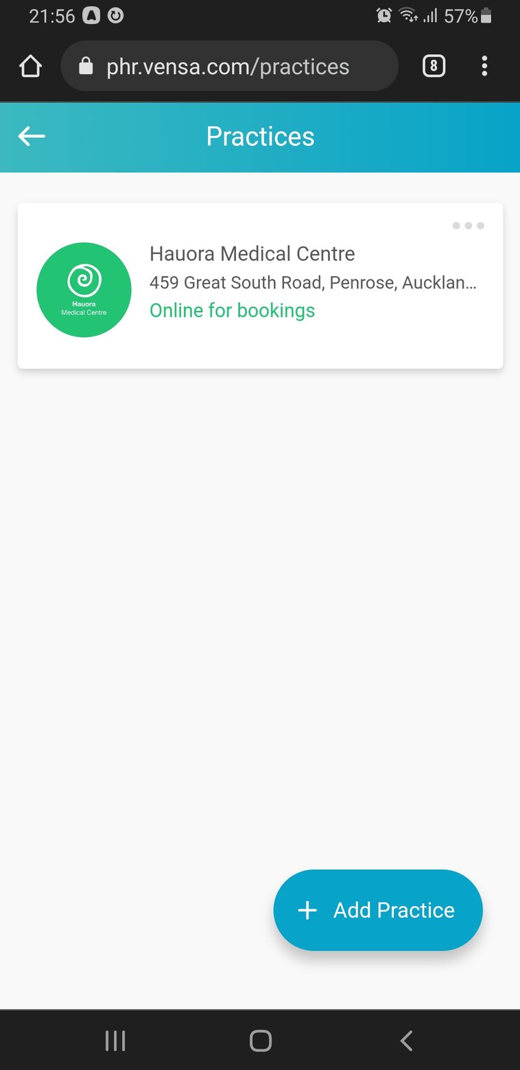 Initial Patient Sign-Up to Vensa Portal